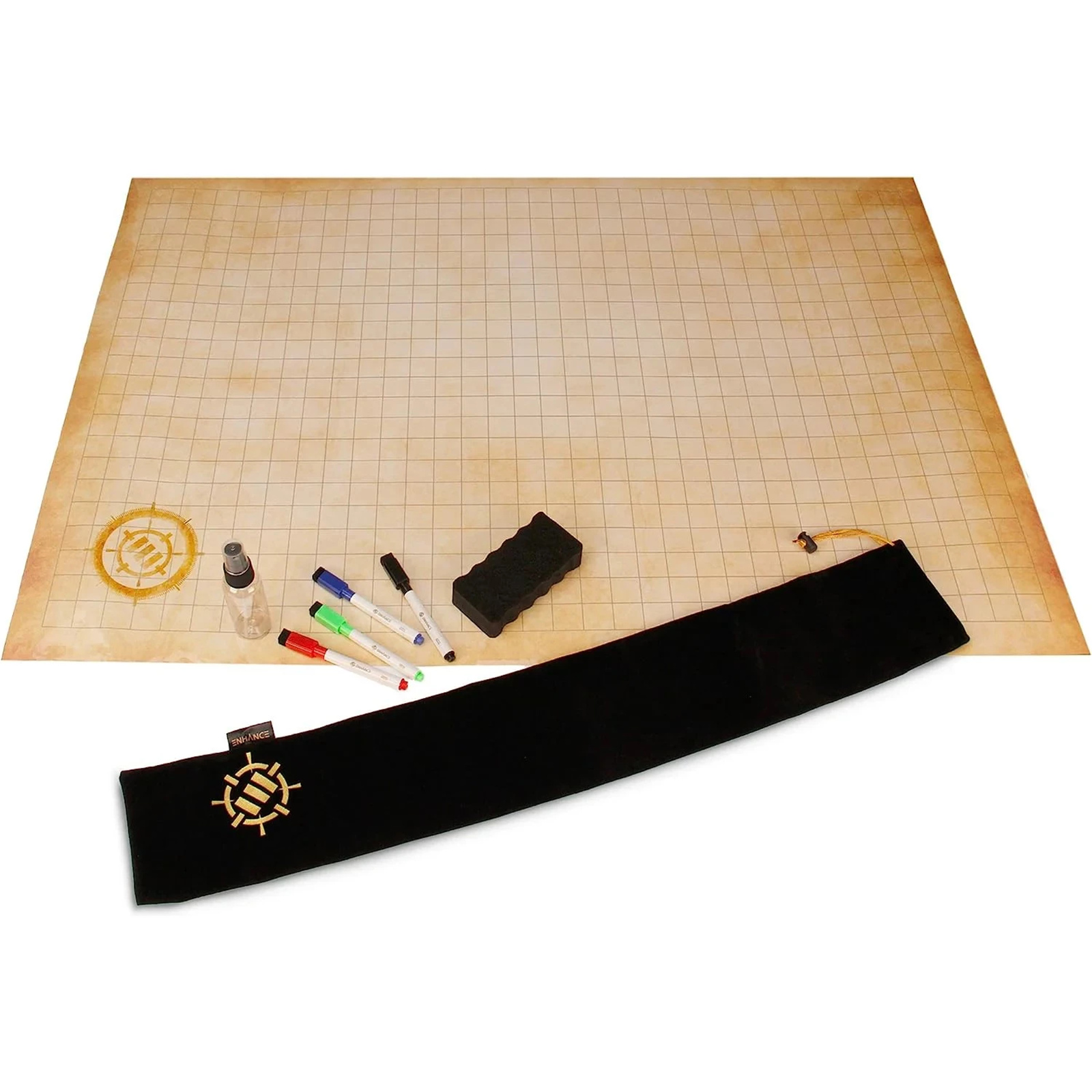 Enhance Tabletop RPG Grid Mat Campaign Kit Parchment - Hobby Lords