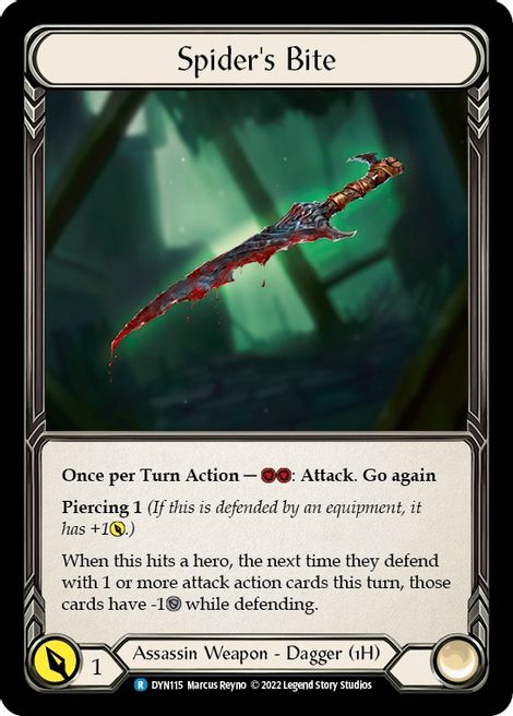 Spider's Bite - DYN115 - (Weapon) - Non Foil - Rare - Dynasty - Hobby Lords